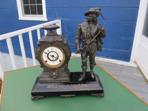 LG Antique Florenz Kroeber ARIZONA Aesthetic Movement Spelter Mantel ...