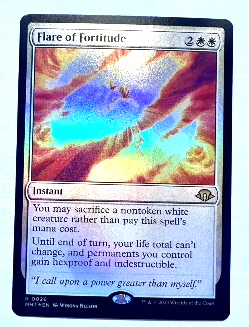 FLARE OF FORTITUDE MAGIC THE GATHERING CARD RARE INSTANT SPELL MODERN ...