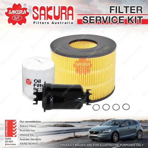 Sakura Oil Air Fuel Filter Service Kit for Toyota Landcruiser Prado ...