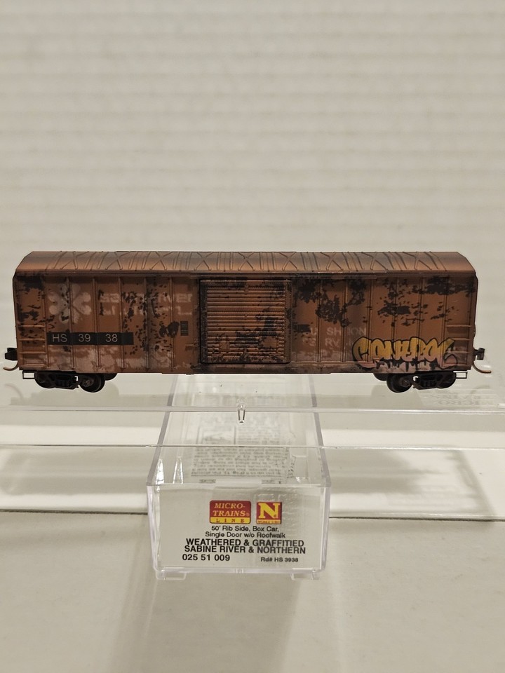 N Scale Micro Trains 02551009 Weathered Graffited Sabine River ...