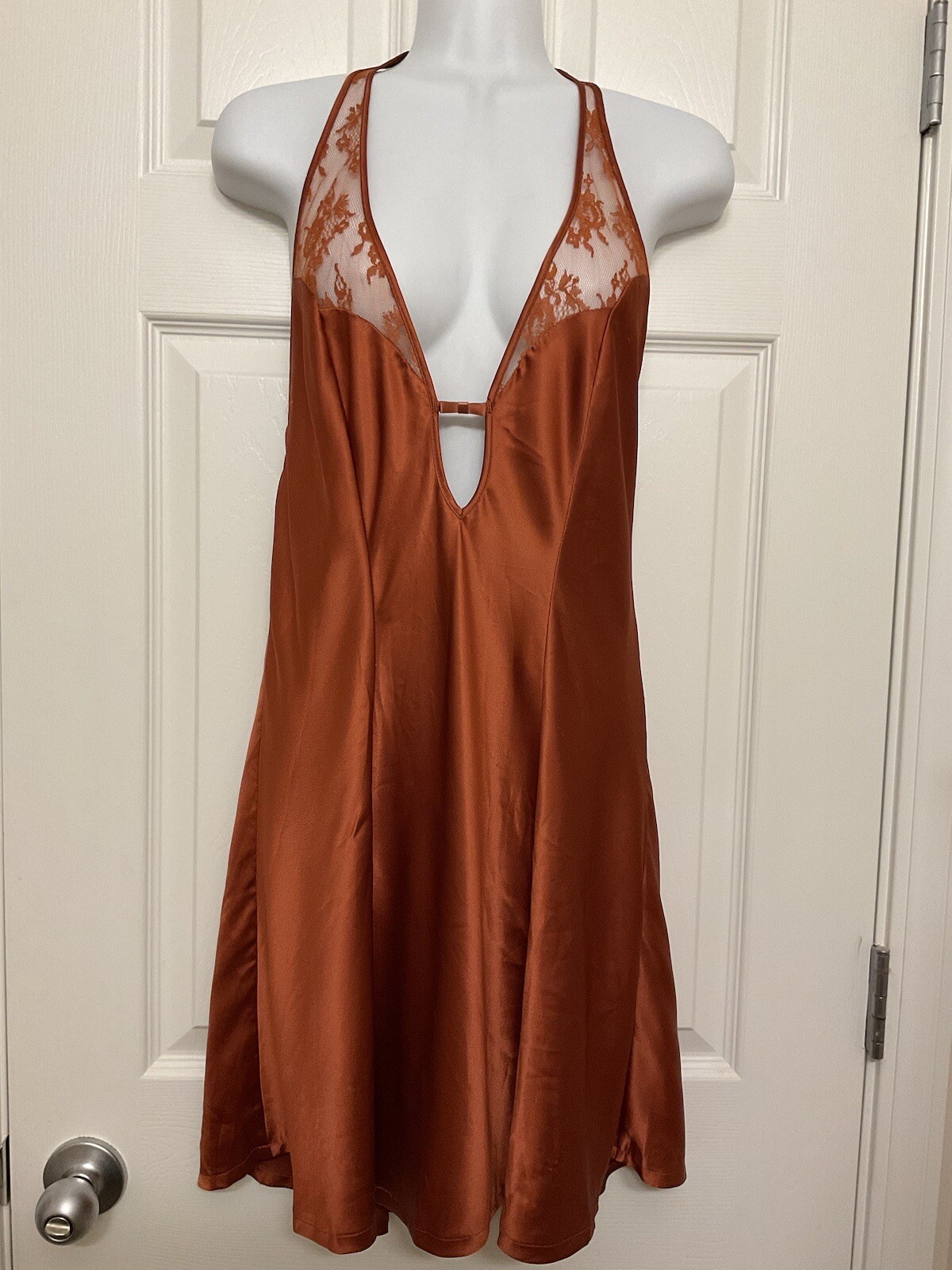 VICTORIA'S SECRET Copper Color Satin Lingerie Night … - Gem