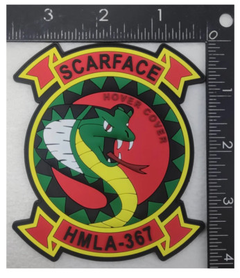HMLA-367 SCARFACE COLOR MILITARY HOOK & LOOP PVC PATCH | eBay