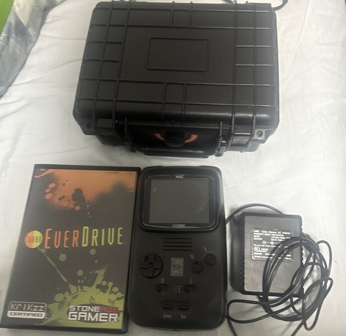 Turbo Express w LCD mod, case, Ac Adapter, Turbo Everdrive, Memory Card ...