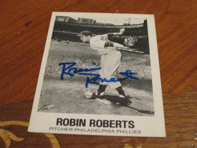 Robin Roberts Autographed Baseball Card JSA Auction Cert 3 | eBay