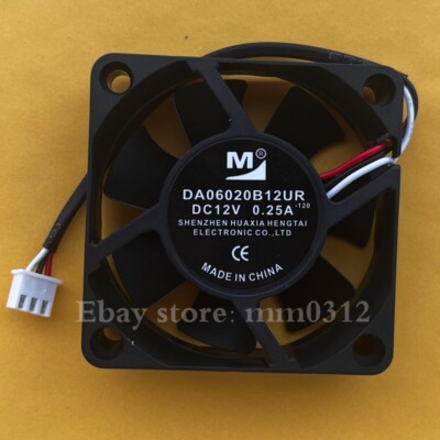 New DA06020B12UR-120 6020 DC 12V 0.25A 6CM three wire cooling fan ...