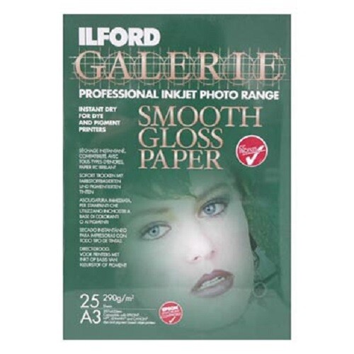 Ilford Galerie -A3 Smooth Gloss - 25 Sheets - PROFESSIONAL INKJET PHOTO ...
