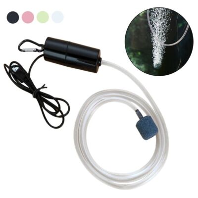 USB Mini Aquarium Oxygen Pump Air Stone Mute Air Pump Aerator for Fish ...