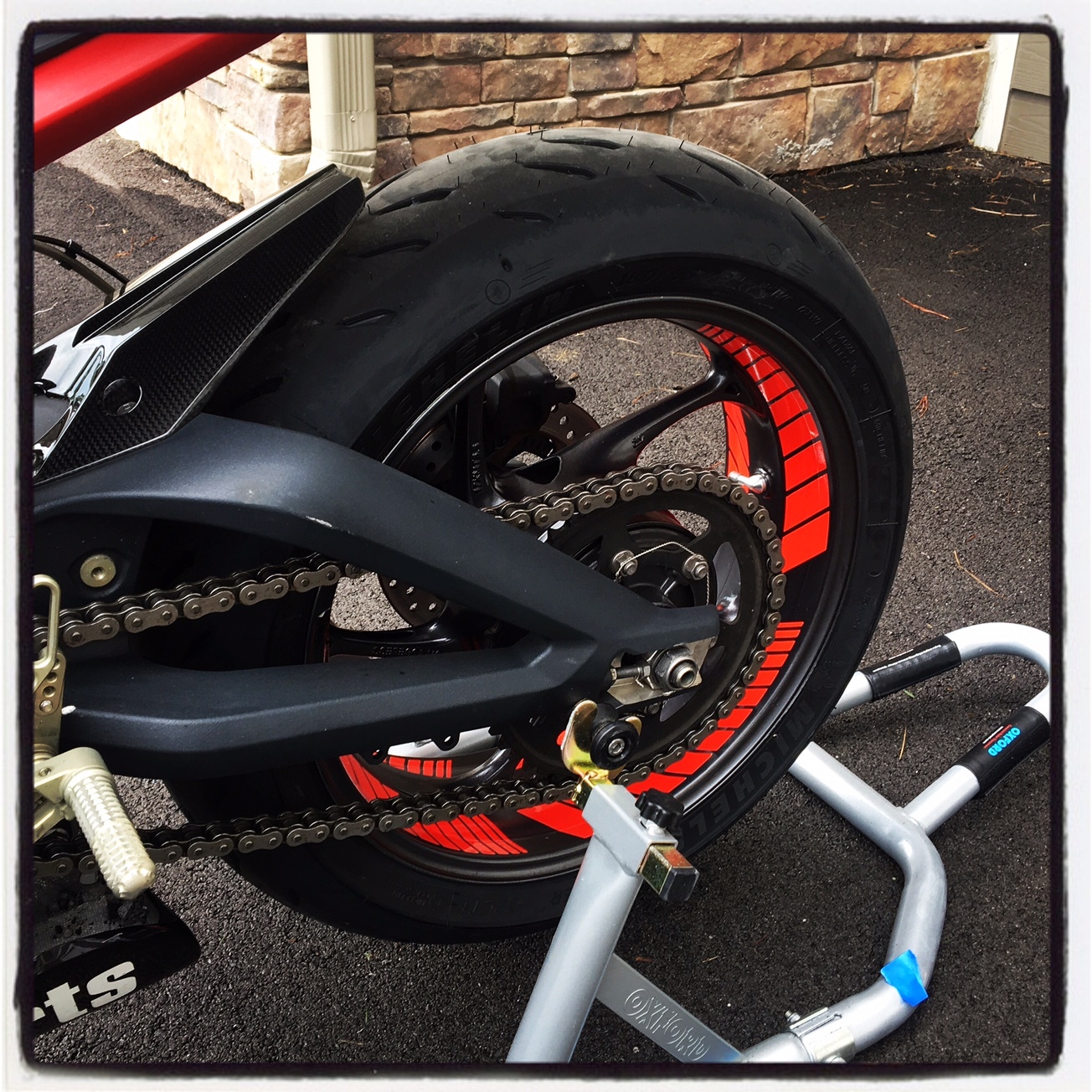 RED CUSTOM INNER RIM DECALS WHEEL STICKERS STRIPES TAPE GRAPHICS TRIM ...