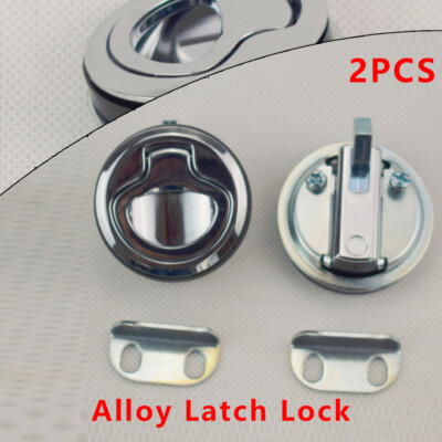 2x Marine Boat Deck Hatch Flush Pull Latch Lock Cabin Hardware Safe ...