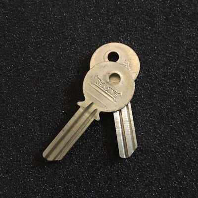 Antique Pair Of Reading Hardware Brass Lockset Uncut Keys | eBay