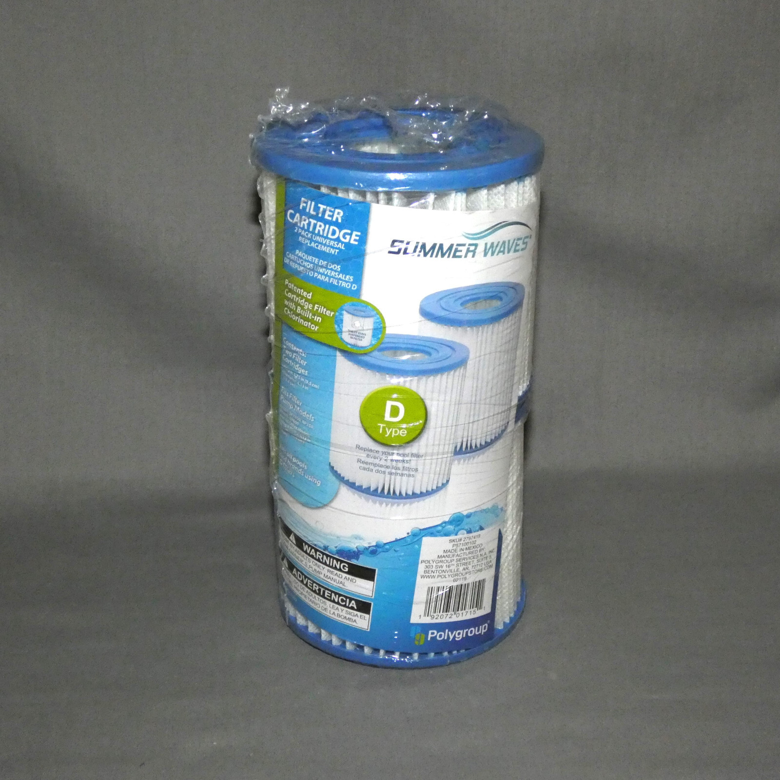 2 Pack Polygroup Summer Waves Universal Replacement Type D Pool Filter ...
