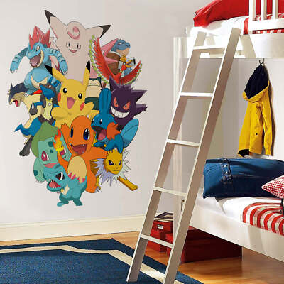 Pokemon Collage - Wall Sticker Removable Decal Home Decor Art Mural ...
