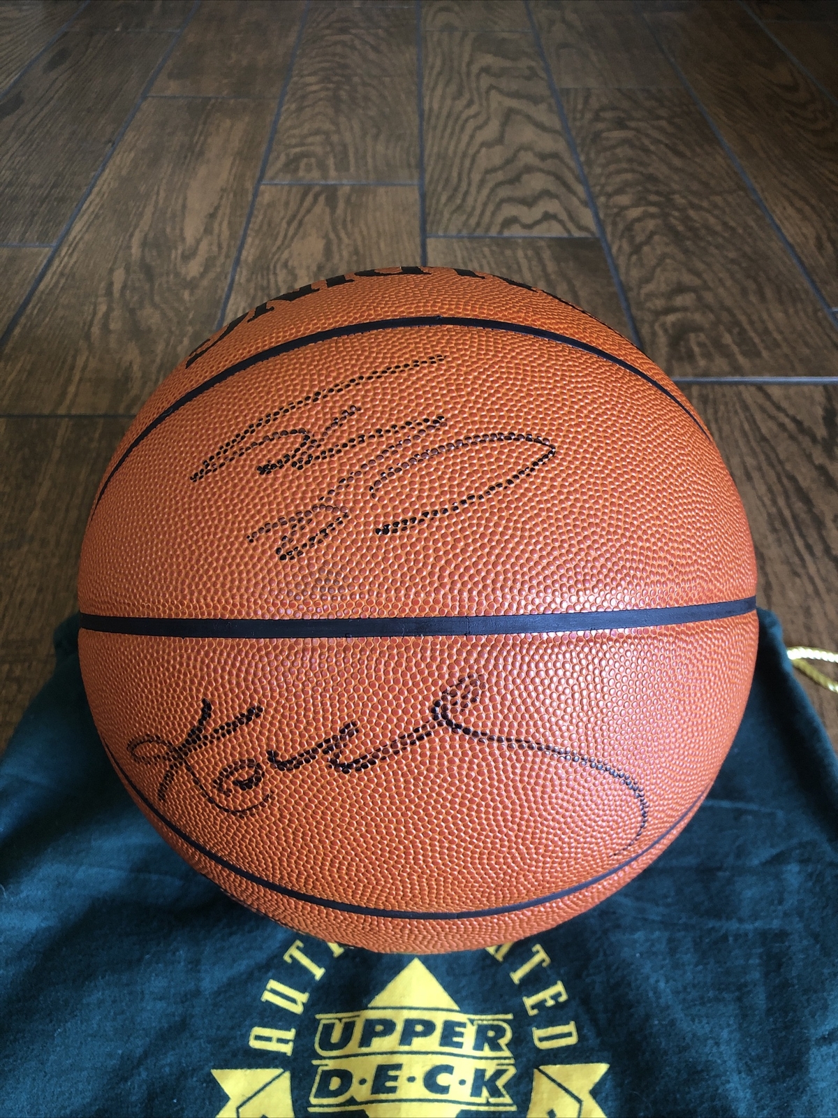 Lakers Kobe Bryant & Shaq Signed NBA Official Game Ball Upper Deck UDA ...