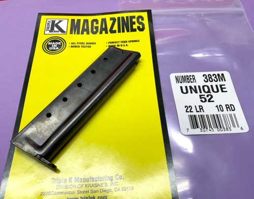 Brand New Unique 52 .22LR 10 Rd French Pistol Mag Magazine - Triple K ...