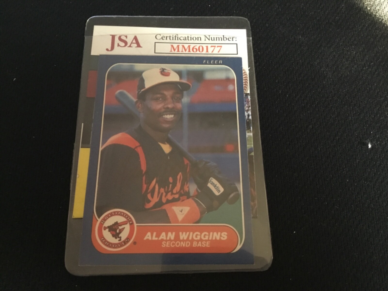 autographed 1986 Fleer Alan Wiggins . JSA CERT | eBay