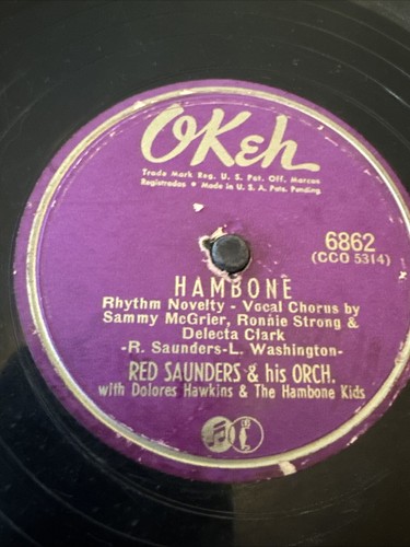 Okeh 78 RPM Red Saunders - Hambone / Boot Em Up 6862 V R&B Jazz | eBay