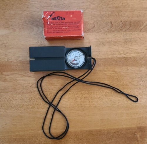 VINTAGE RECTA Type T ORIGINAL SWISS ARMY MILITARY FIELD COMPASS MIRROR ...