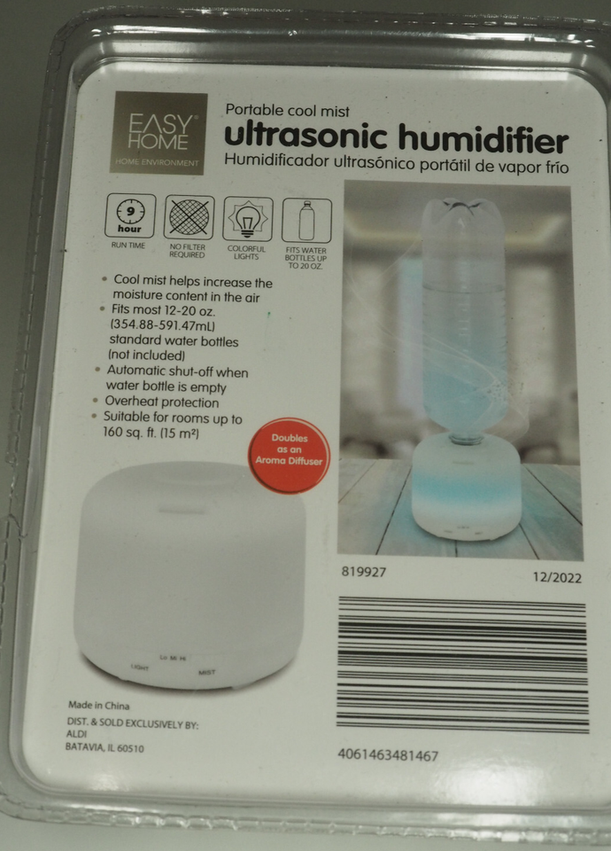 NEW ~ Easy Home Humidifier Ultrasonic Portable Travel Cool Mist Aroma ...