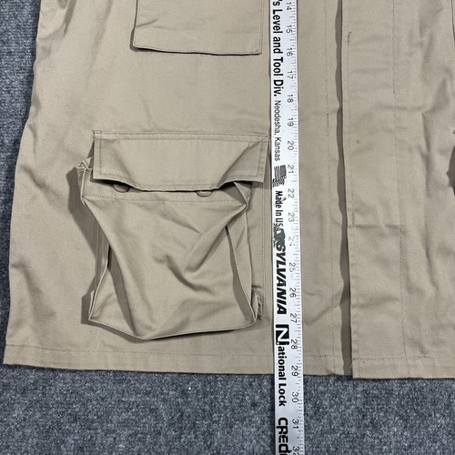 Rothco BDU Safari Jungle Jacket Shirt Mens Extra Large Tan Canvas Elbow ...