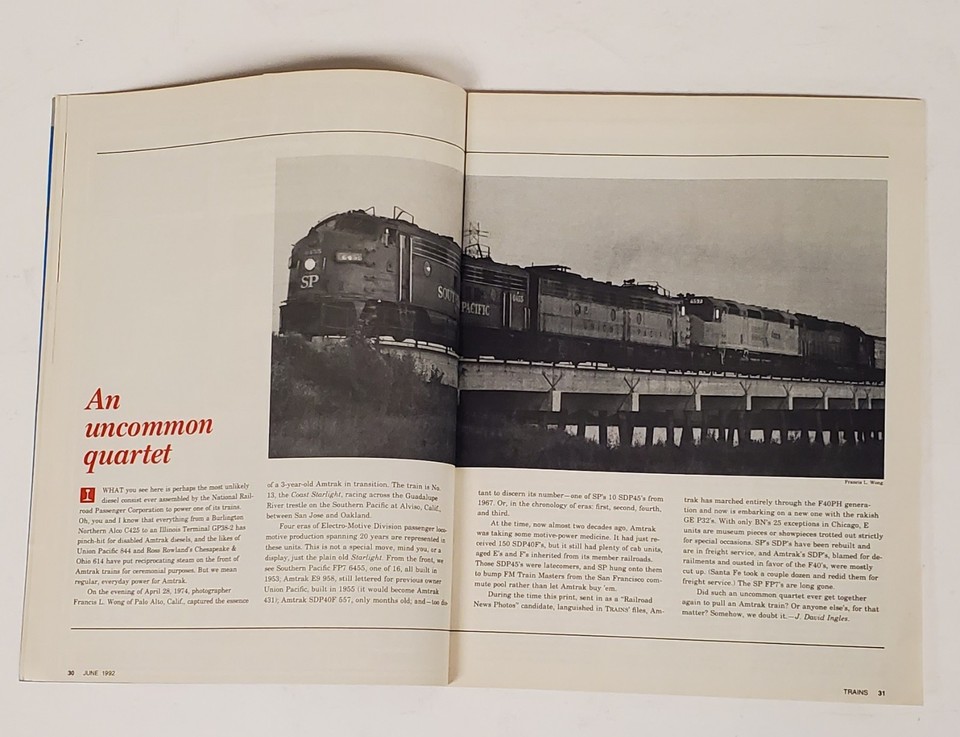 Trains Magazine June 1992 Amtrak Future Exclusive VG | eBay
