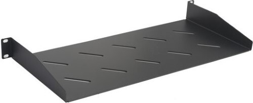 1RU Rack Cabinet Front Mounting Shelf Organiser Slimline with Cage Nuts ...