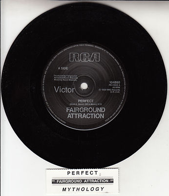 FAIRGROUND ATTRACTION Perfect 7" 45 rpm vinyl record + juke box title ...