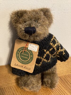 Vintage Boyd's 8" Plush Jointed Calvin Ellis Teddy Bear Archive ...
