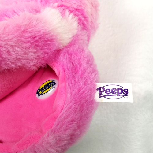 Reversible PEEPS Bunny Fuzzy Pink Tie Dye/Solid Pink- 12" Plush Stuffed ...