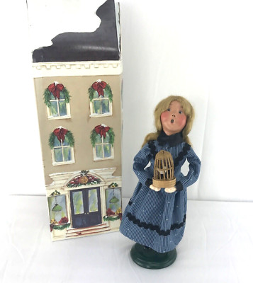 BYERS CHOICE The Carolers 2000 GIRL HOLDING BIRDCAGE EUC w/Box | eBay