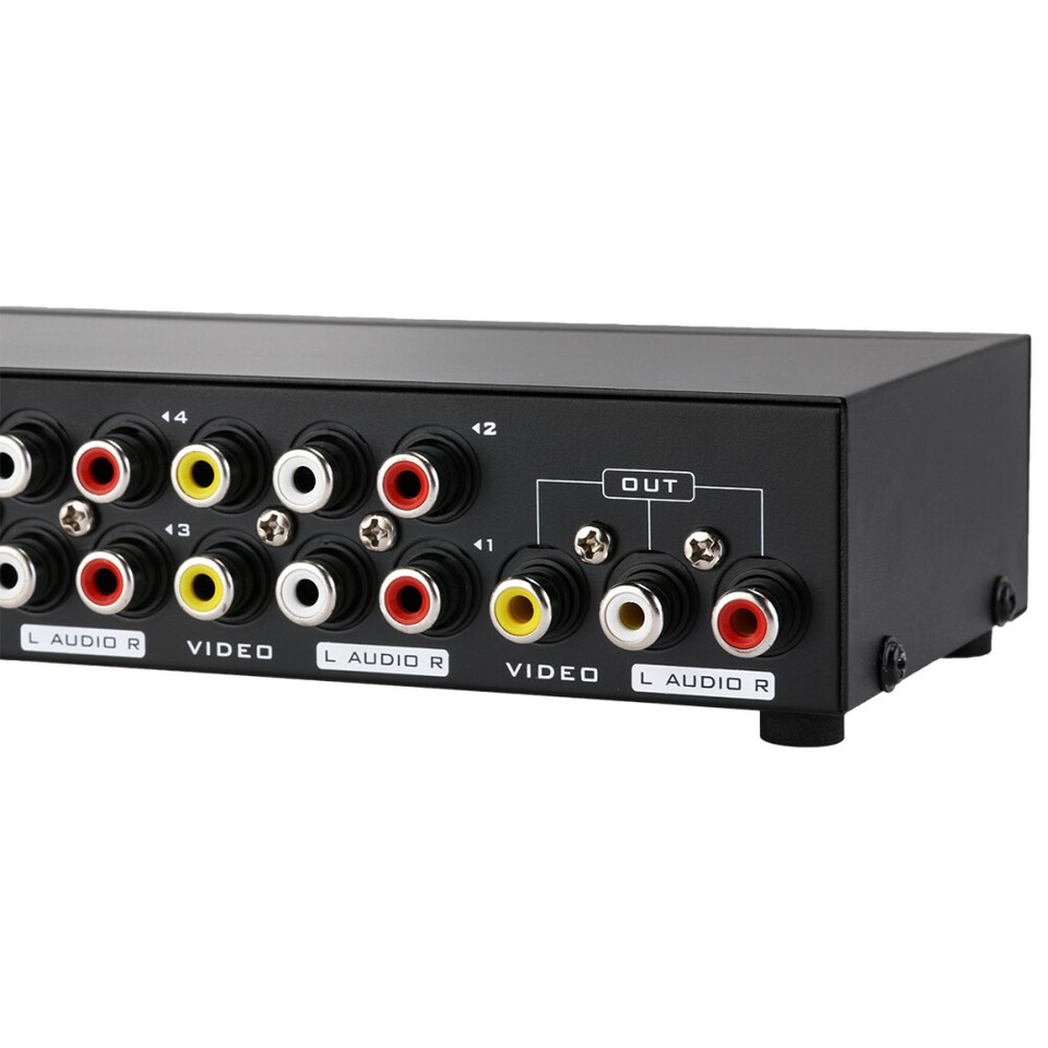8 Ports Composite Video Audio 3 RCA AV Switch Switcher Box Selector 8 ...