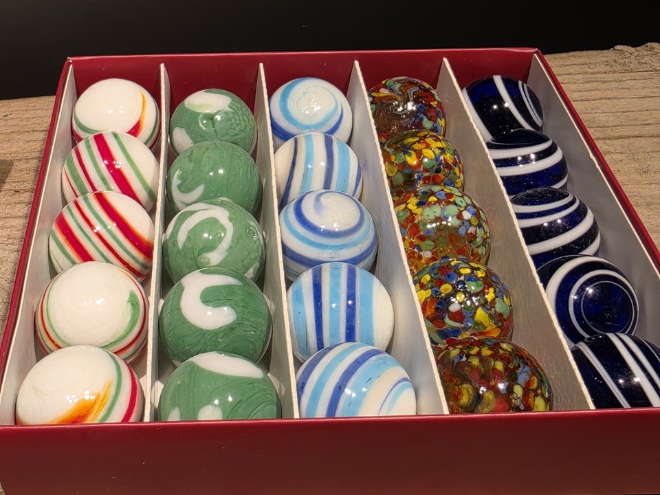 Akro Agates Vintage Style Box Set of Marbles | eBay