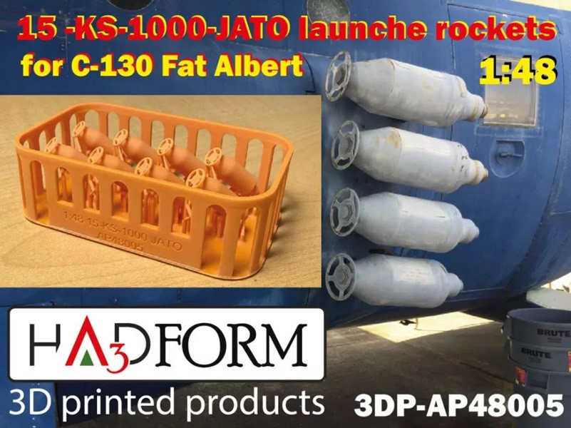 HAD Models HAD3DPAP48005 - 1/48 JATO launcher Rockets for C-130 Fat ...