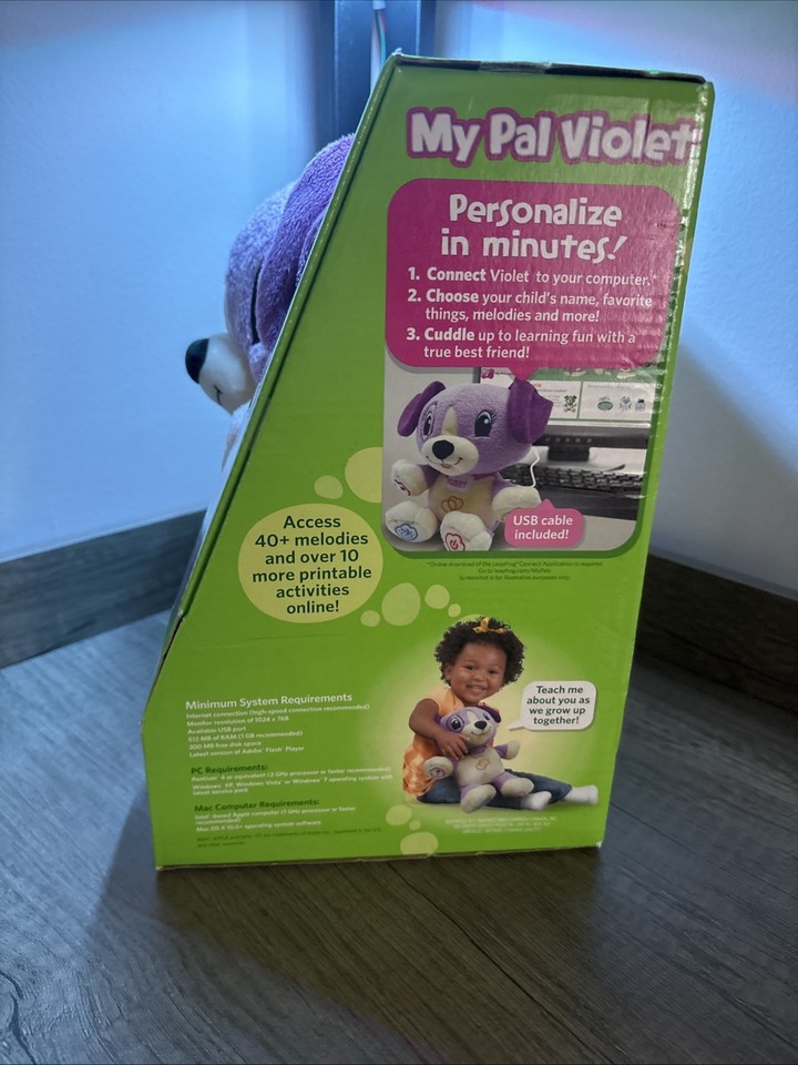 LeapFrog My Pal VIOLET Plush Puppy Learning Toy 40+ Songs 15 ...