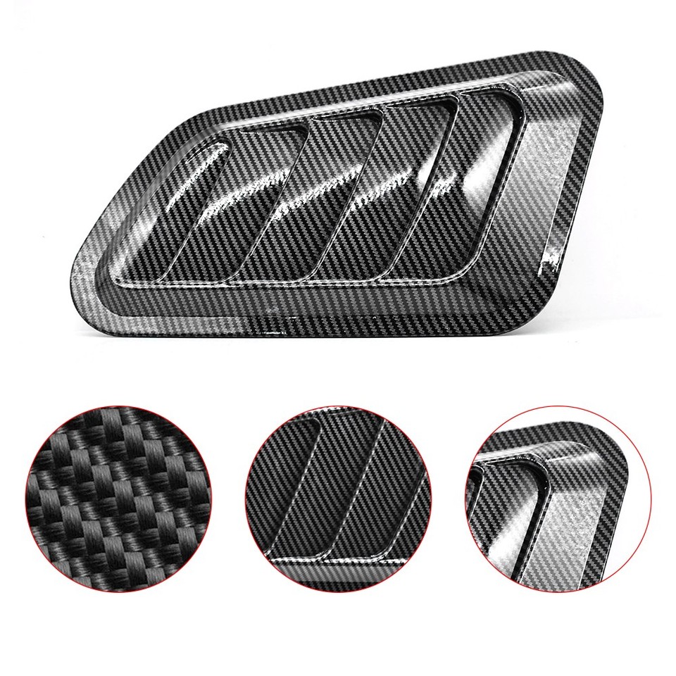 2X For Dodge Ram Air Vent Scoop Bonnet Vent Hood Intake Trim Cover ...