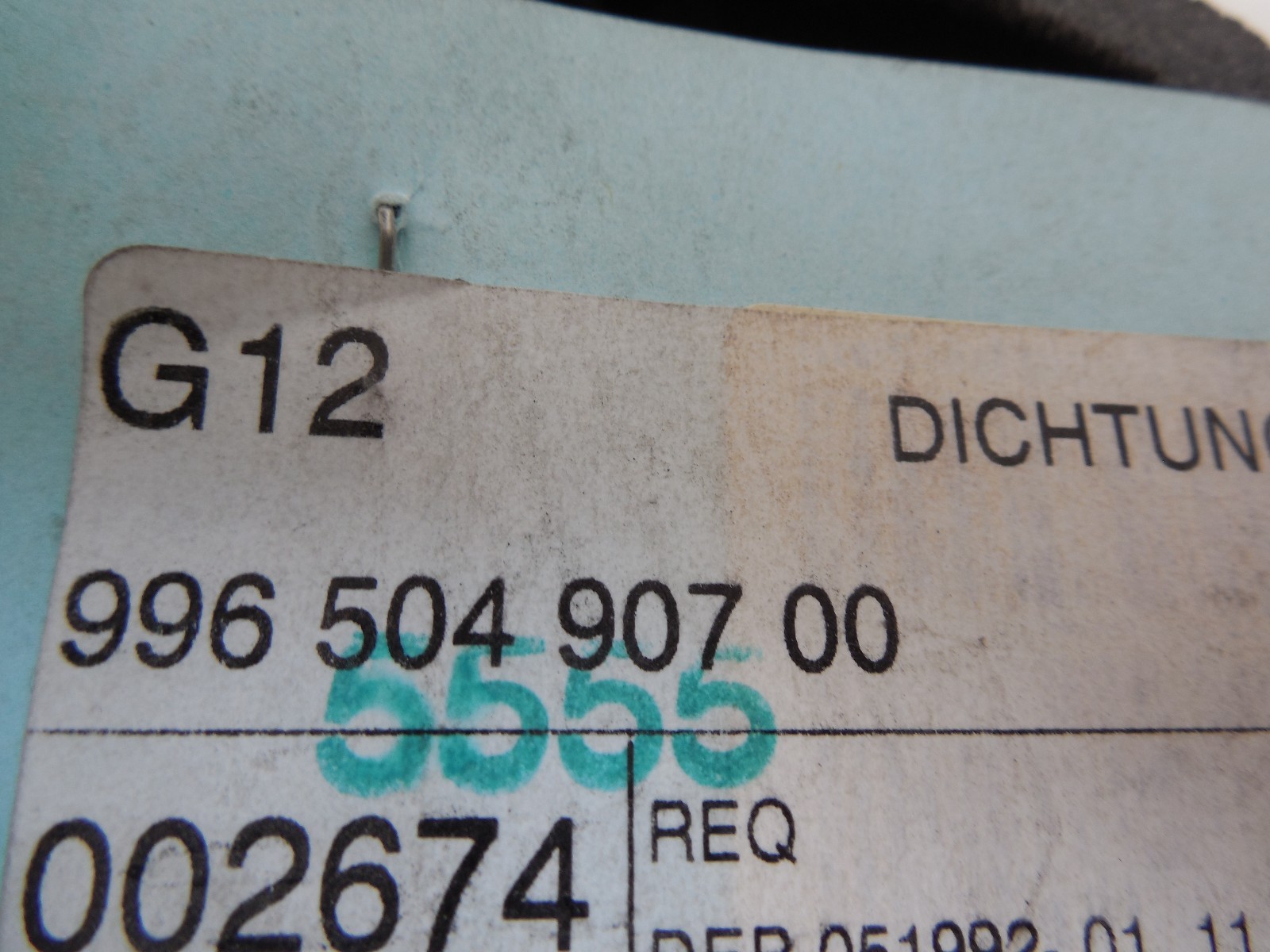 Porsche 911 996 Dichtung Abdichtung Seitenteil links 99650490700 NEU ...