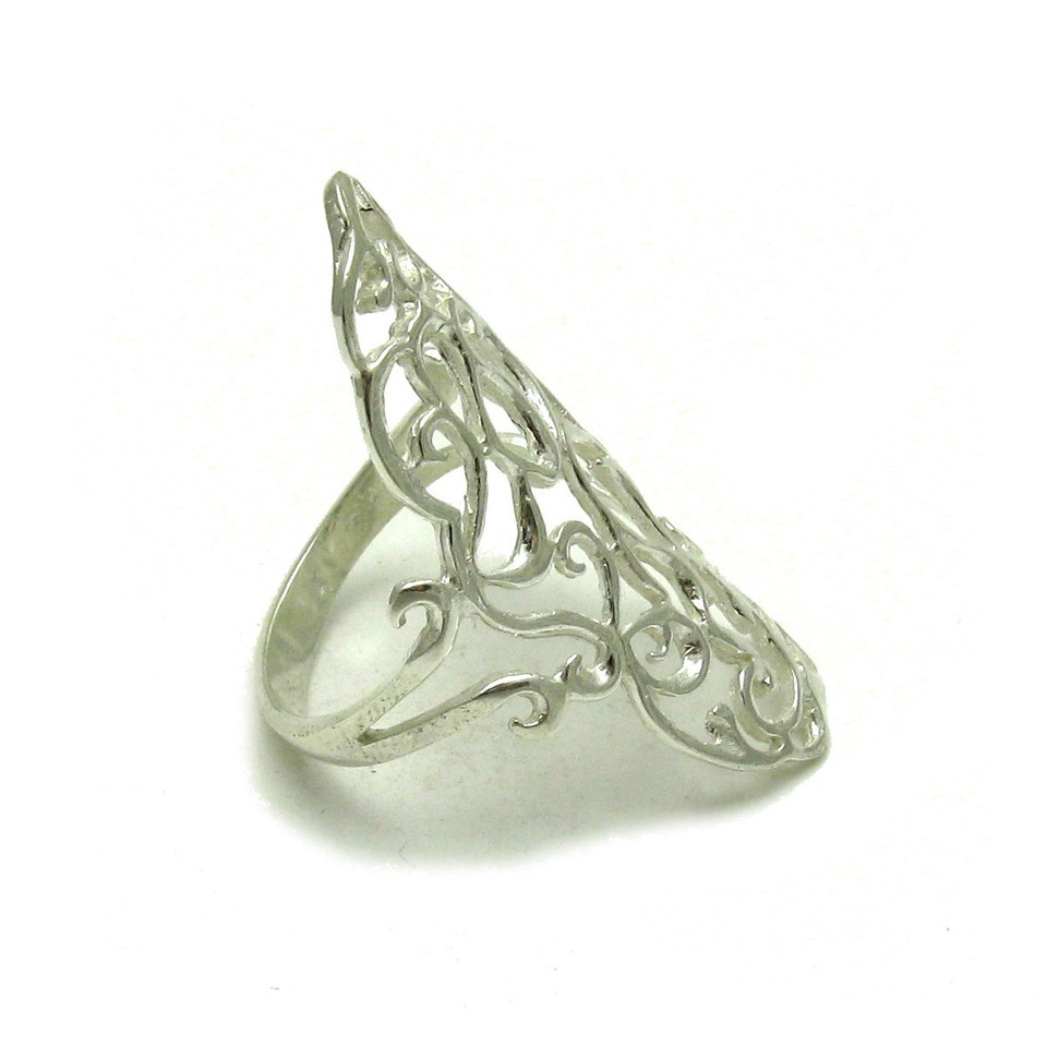 Stylish Long Sterling Silver Ring Solid 925 Perfect Quality Handmade | eBay