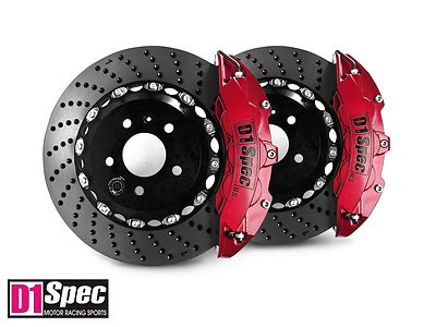 D1 Spec RS Big Brake 6Pot Caliper Anodize Red 355x32 Drill Disc For GTI ...