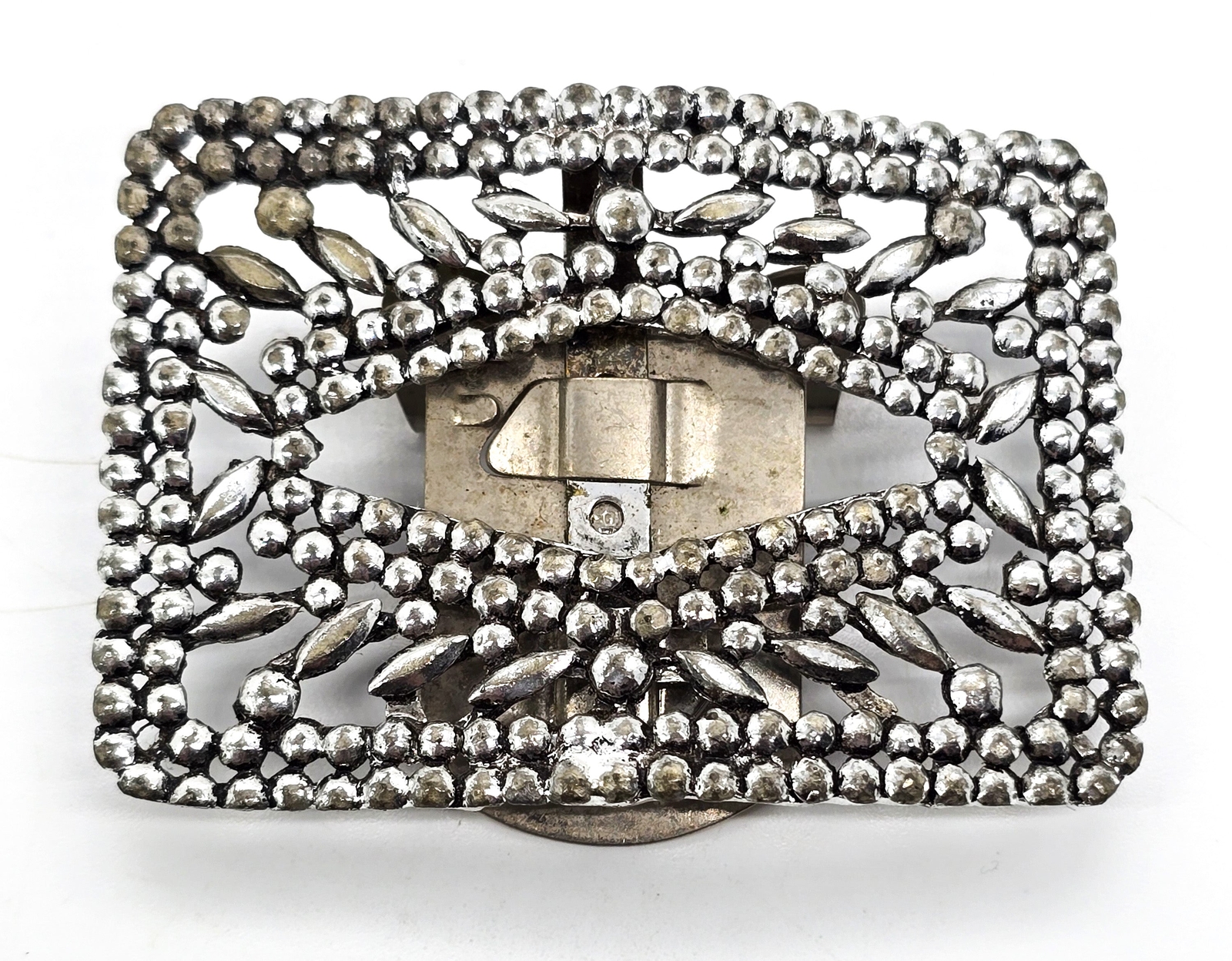 Antique Victorian French Cut steel buckle ornate patt… - Gem