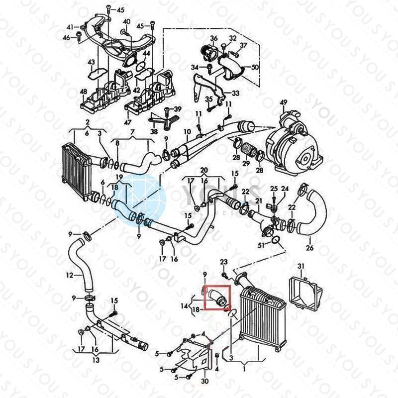 You.S Turbo Air Intake Hose for Audi Q7 (4L) 3.0 Tdi - 7L6145943B | eBay
