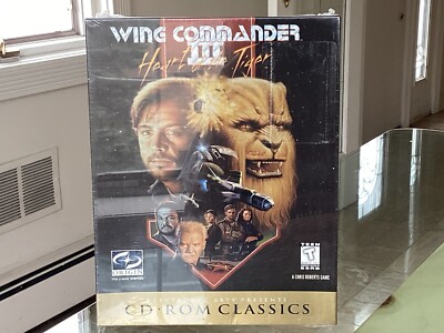 Factory Sealed Wing Commander III PC, 1994 Windows 95 CD ROM, Big Box ...