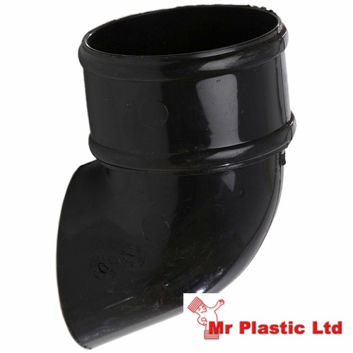 Polypipe 117mm Polyflow Deep Flow Gutter & 68mm Round Downpipe Fittings ...