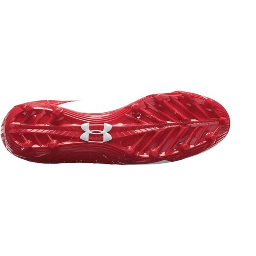 Under Armour Banshee Mid MC Men's Lacrosse Cleats, Red/White, Size 10.5 ...