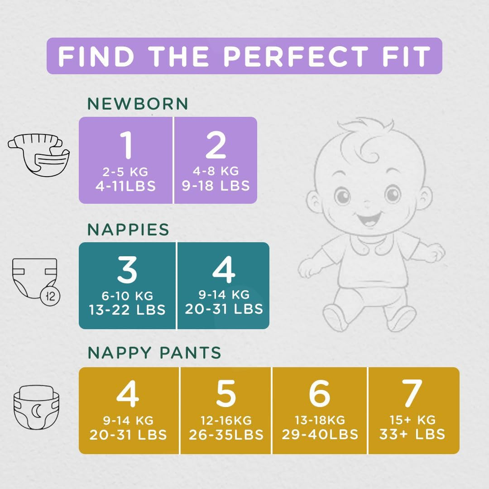 Baby Nappies Pull Ups Size 7 21 Pack – Ultra-Absorbent Leak-Proof Nappy ...