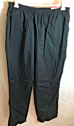 WOMENS NEW NWT BLACK CHIC COTTON PANTS SLACKS JEANS PULL ON SIZE 12P 27 ...