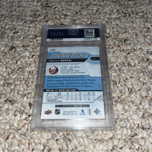 2016 Upper Deck Series 2 Mathew Barzal #458 Islanders PSA 10 Gem MT | eBay