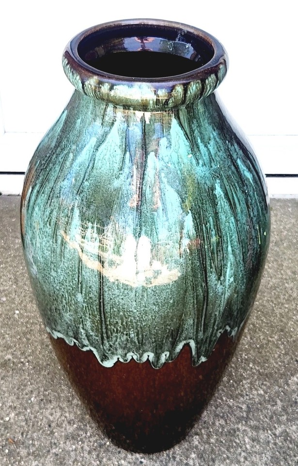 Vtg 1950s Robinson Ransbottom Ohio Pottery 23" Tall Floor Vase Umbrella ...