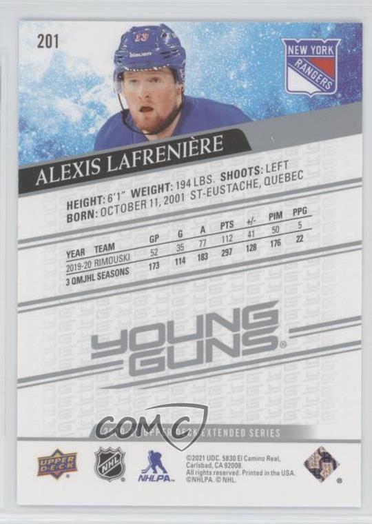2020-21 Upper Deck Extended Series - Young Guns Photo Variations #201 ...