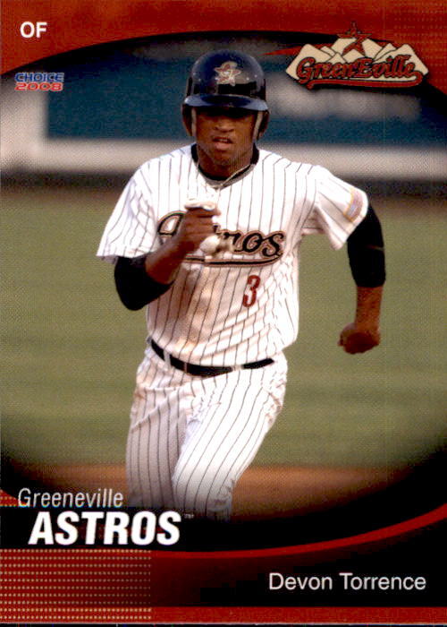2008 Greeneville Astros Choice 31 Devon Torrence Massillon Ohio OH ...