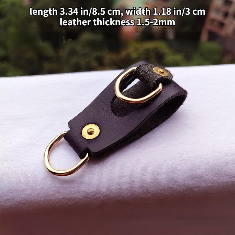 Leather Belt Keychain Clip Belt Loop Car Key Ring Holder with Snap Hook ...