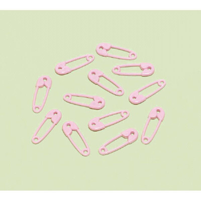 Pink Shower Favor Baby Safety Pins Pink Baby Girl Shower Mini Safety ...